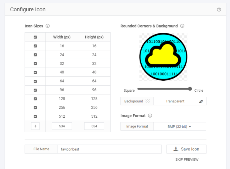 Favicon Creation a suggested method – Cloudy DATA Blog