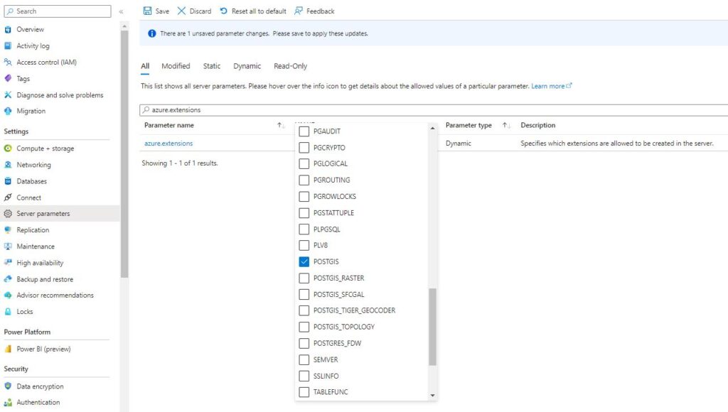 Add Postgis Extension To Azure Postgres Database Worked Example Cloudy Data Blog