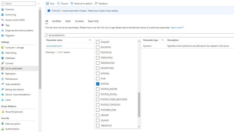 Add Postgis Extension To Azure Postgres Database Worked Example Cloudy Data Blog 